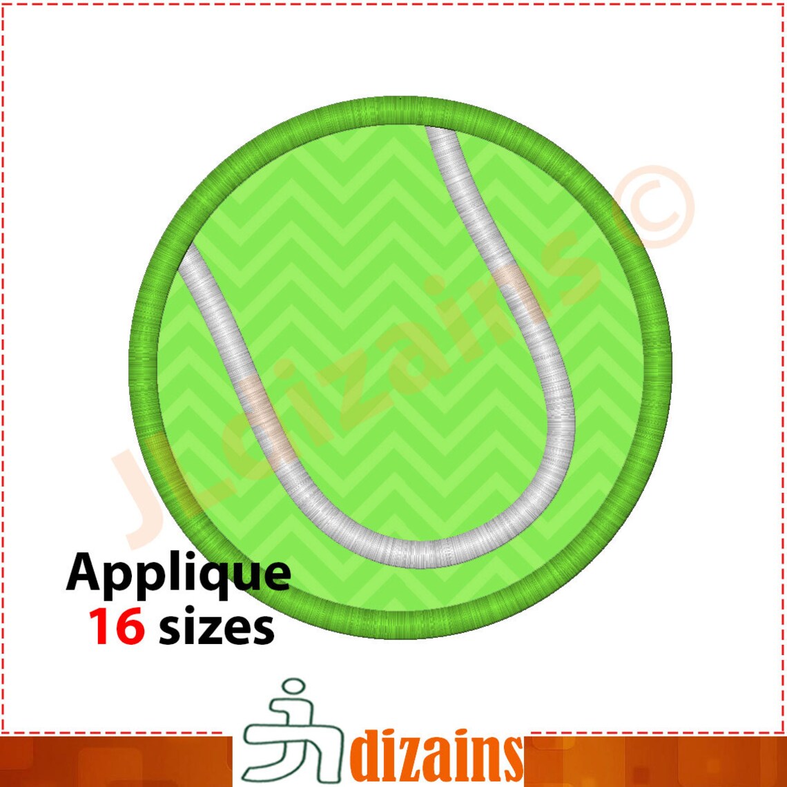 Tennis Applique Design. Tennis Embroidery Design. Embroidery | Etsy