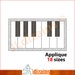 Piano Keyboard Applique Design. Piano Embroidery Design. Piano Keys ...