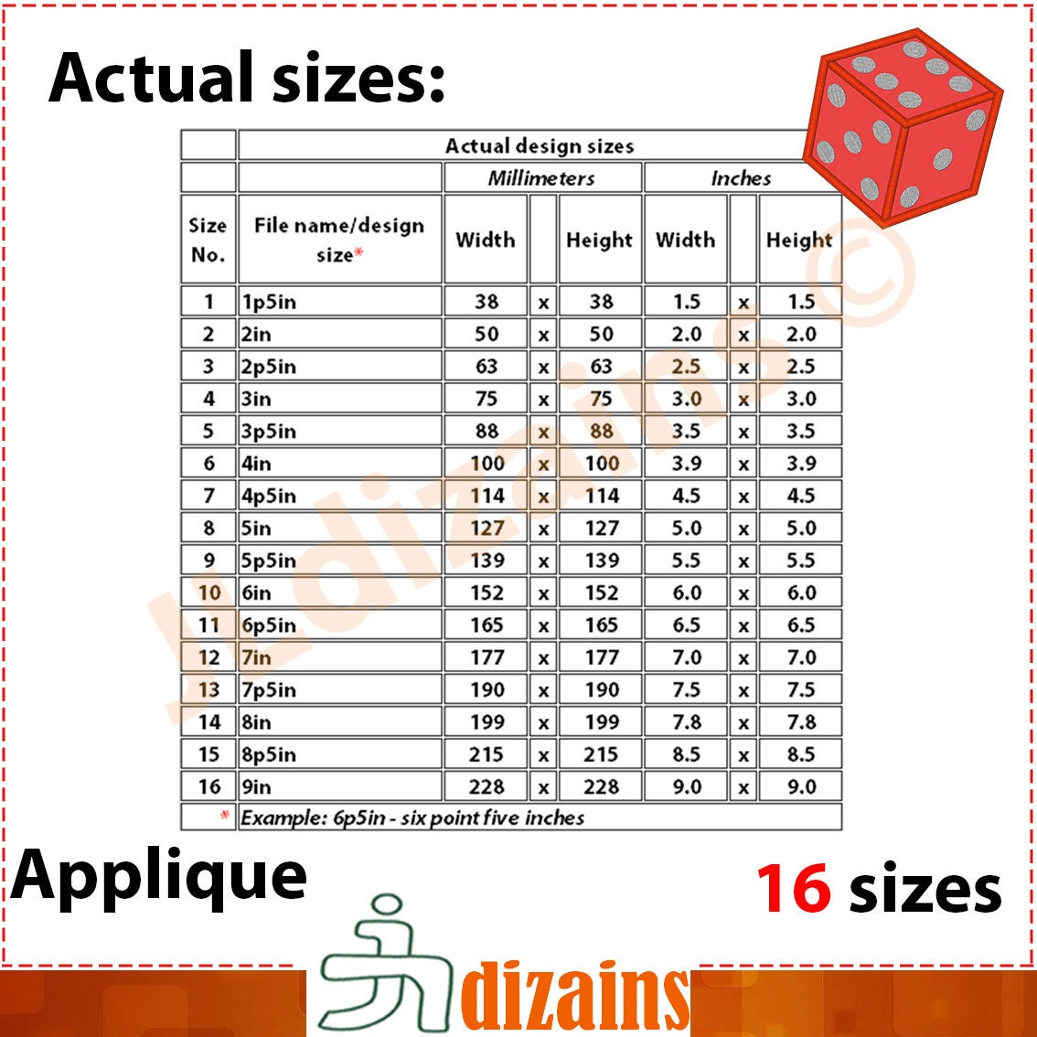 Dice Applique Design. Dice Embroidery Design. Embroidery - Etsy