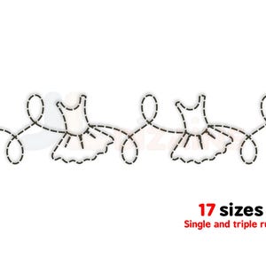 Ballerina Quilting Embroidery Design. Ballet Edge to Edge Machine ...