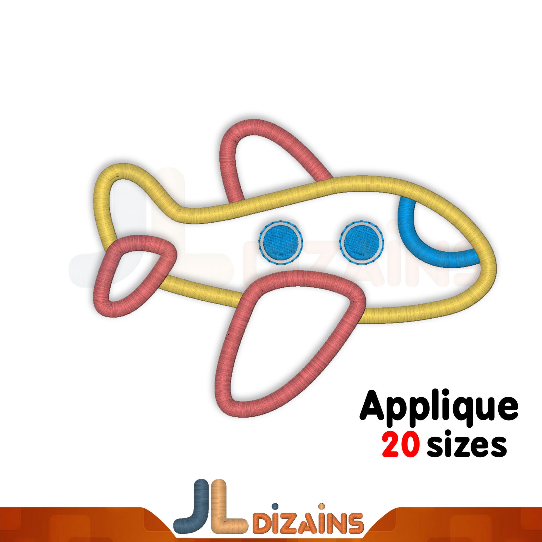 Airplane Applique Embroidery Design. Airplane Applique Design. - Etsy