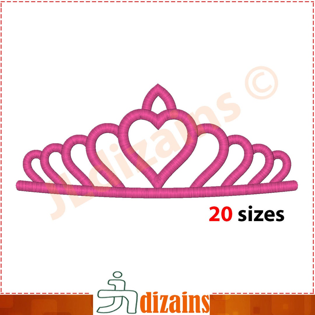Princess Tiara Embroidery Design. Tiara Embroidery Design. Princess ...