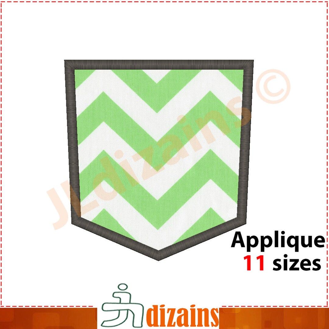 Faux Pocket Applique. Fake Pocket Embroidery Design. Embroidery Design ...