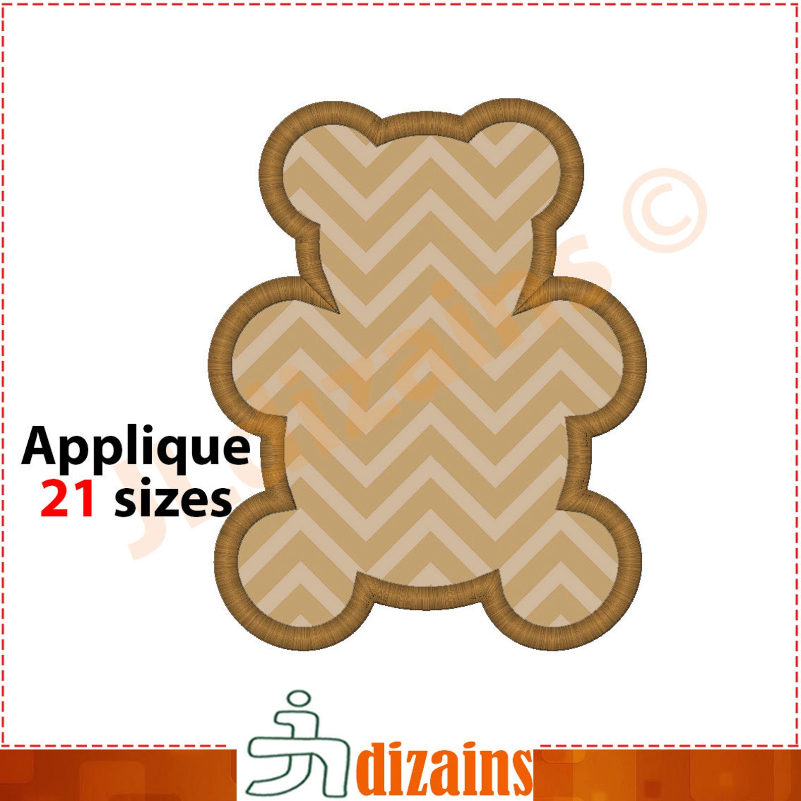 Teddy Bear Applique Design. Bear Embroidery Design. Embroidery Bear ...