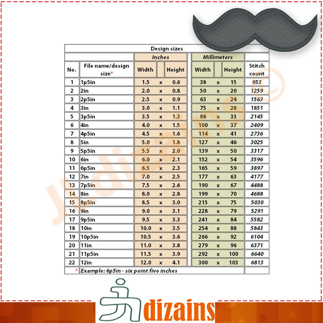 Mustache Applique Embroidery Design. Mustache Embroidery | Etsy