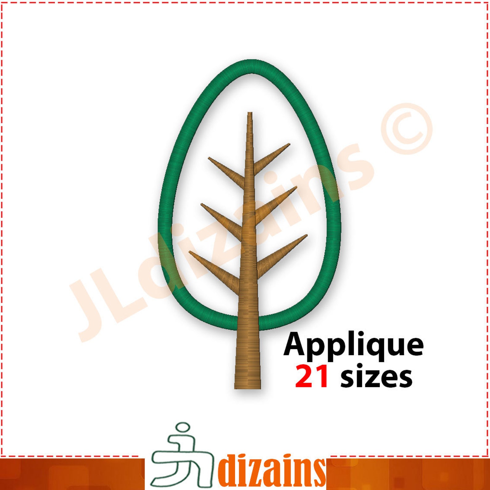 Tree Applique Design. Tree Embroidery Design. Tree Embroidery | Etsy