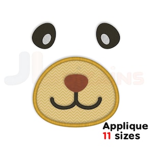 Bear Face Embroidery Design. Teddy Bear Doll Face Applique Embroidery ...