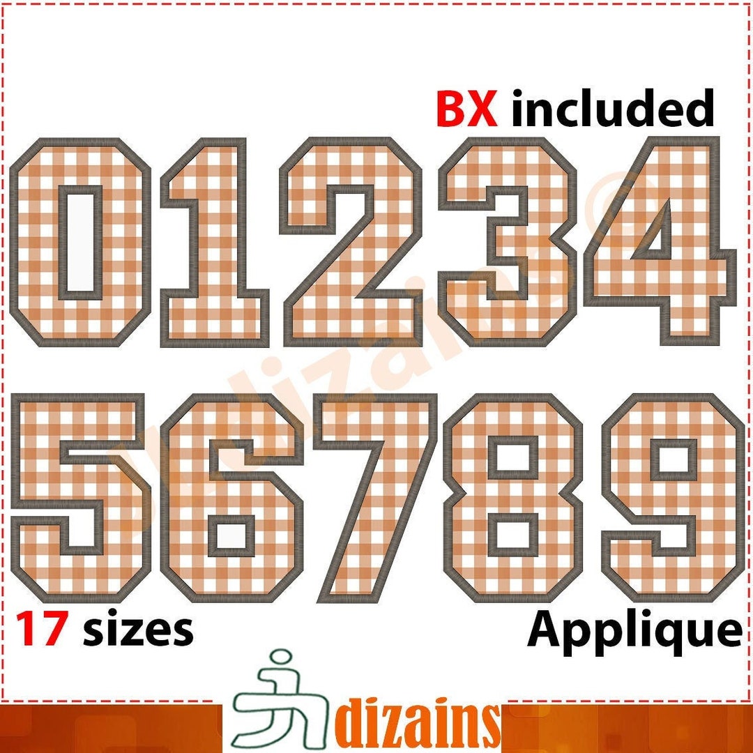 Applique Numbers. Embroidery Numbers. Jersey Number Applique. Jersey ...