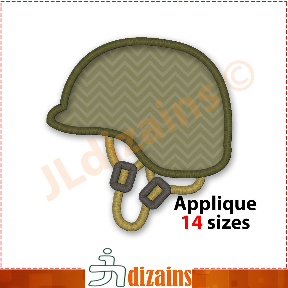 Army Helmet Applique Embroidery Design – Military Machine Embroidery ...