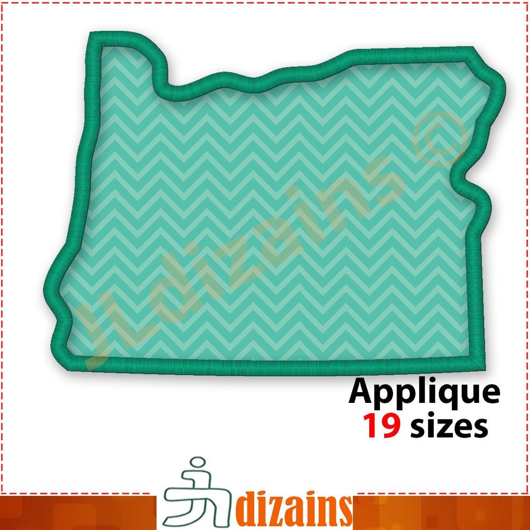 Oregon State Applique Embroidery Design. Oregon Machine Embroidery ...