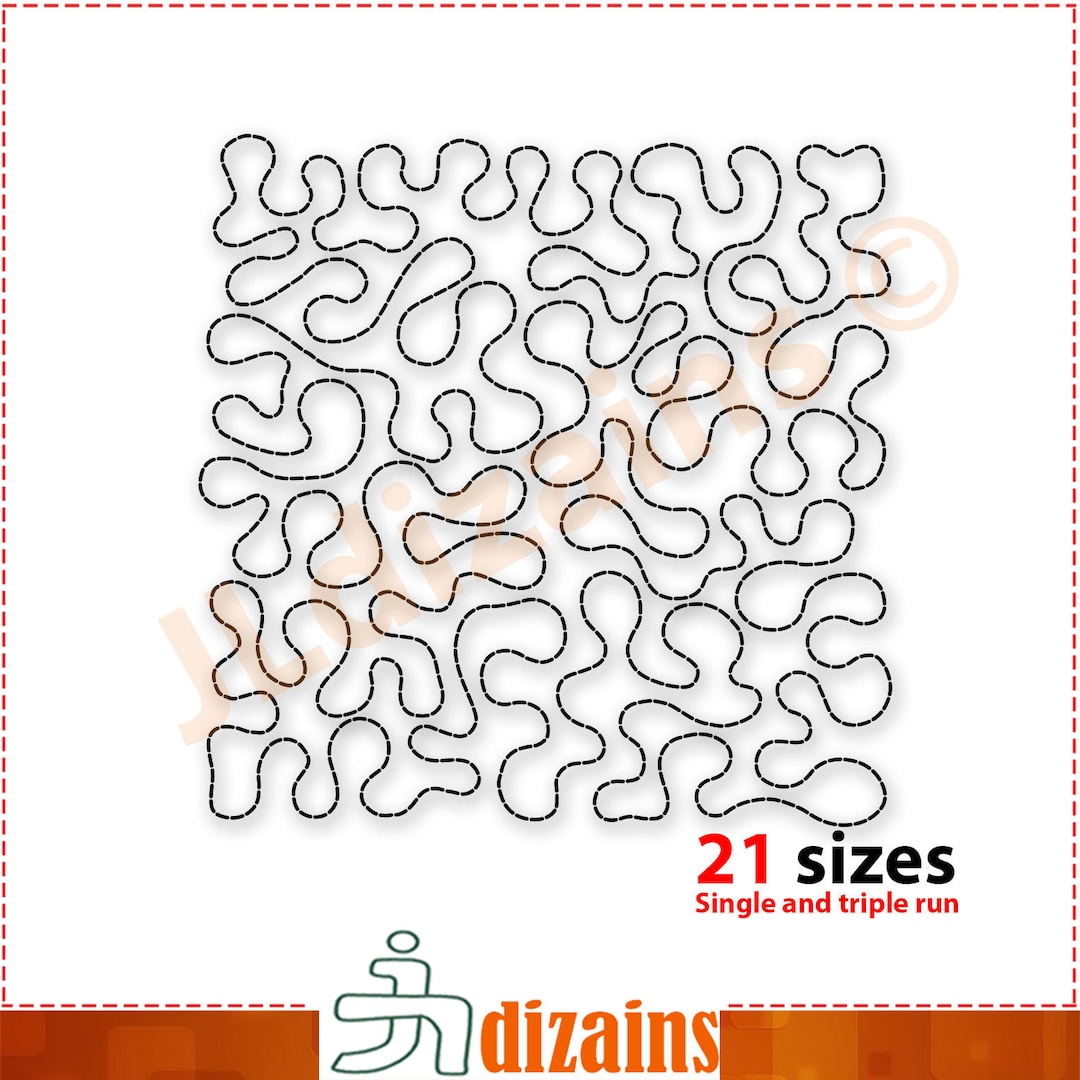 Stipple Quilt Block Embroidery Design. Quilting Block Background ...