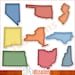 US States Applique Embroidery Designs. USA Map Applique. USA State ...