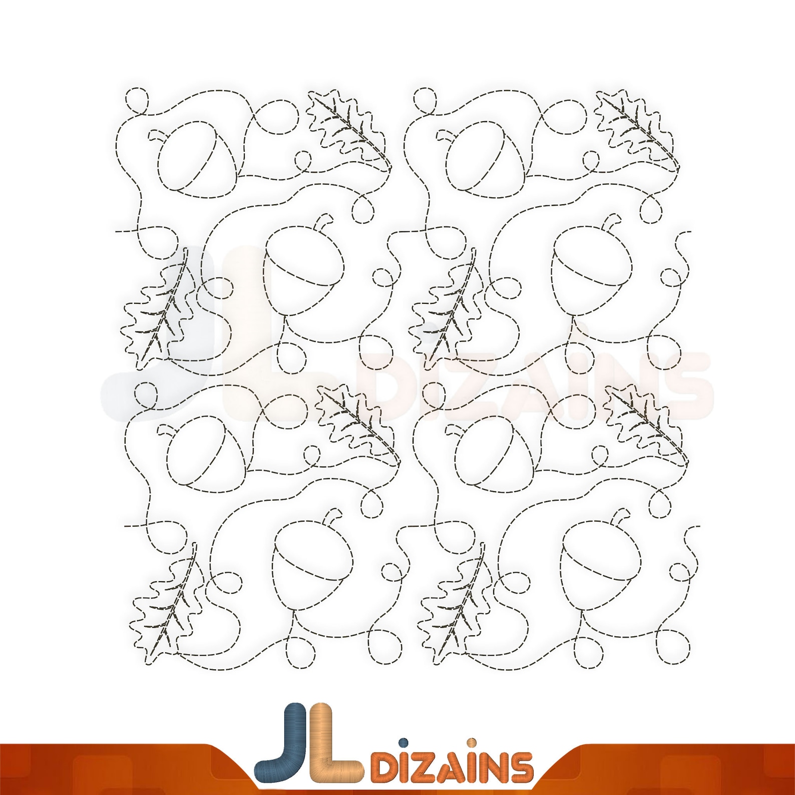 Acorn Quilting Machine Embroidery Design. Acorn Quilt Block Embroidery ...