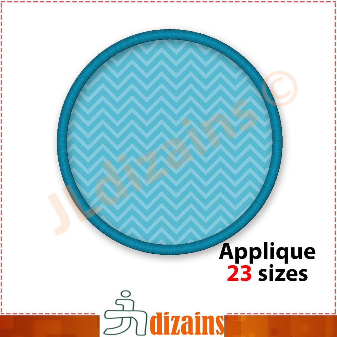 Circle Applique Embroidery Design. Circle Machine Embroidery Design ...