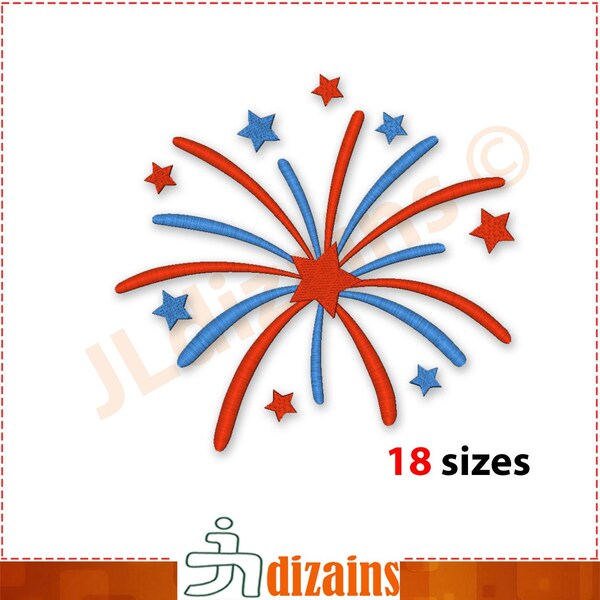 Firework Embroidery - Etsy