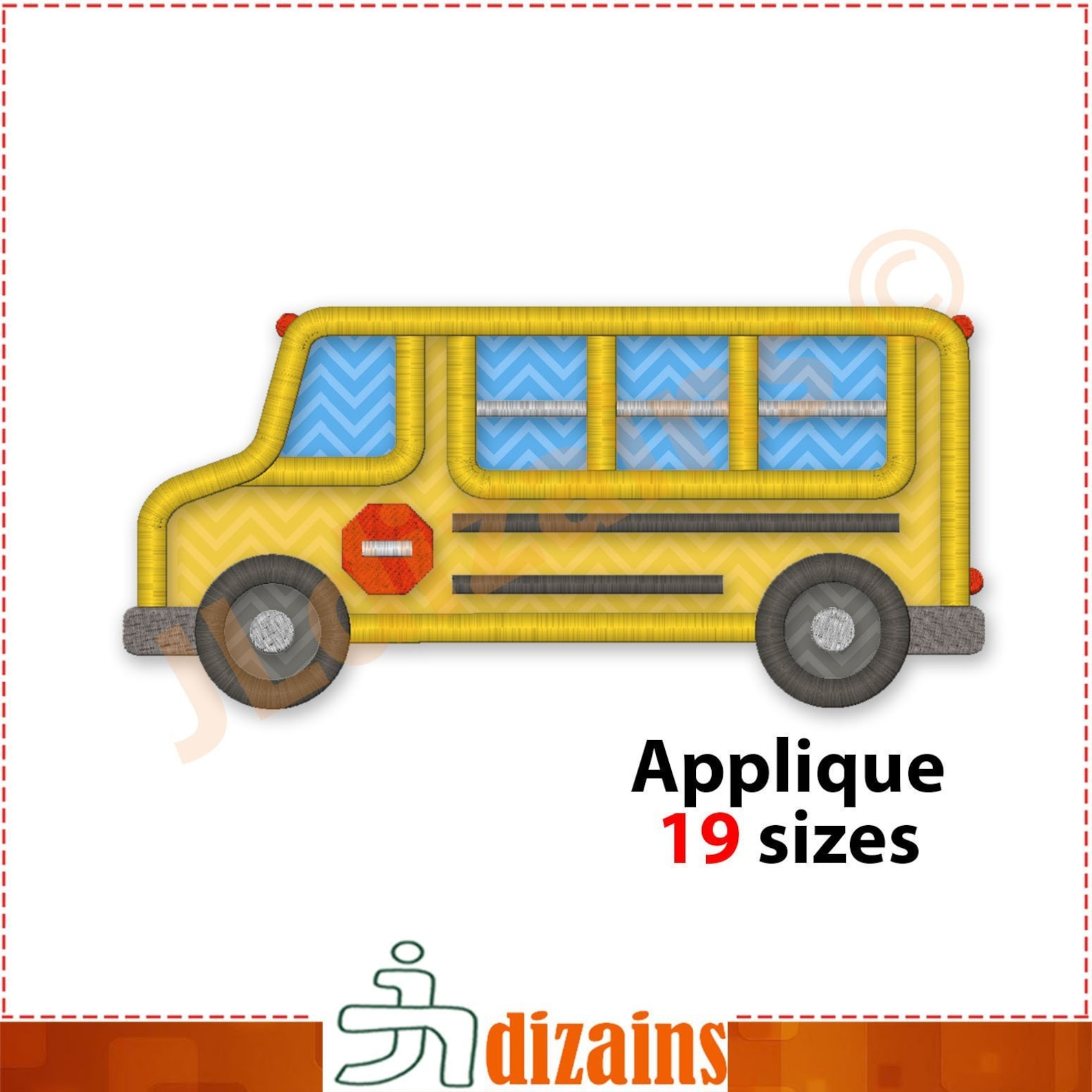 School Bus Applique Embroidery Design. School Bus Applique | Etsy