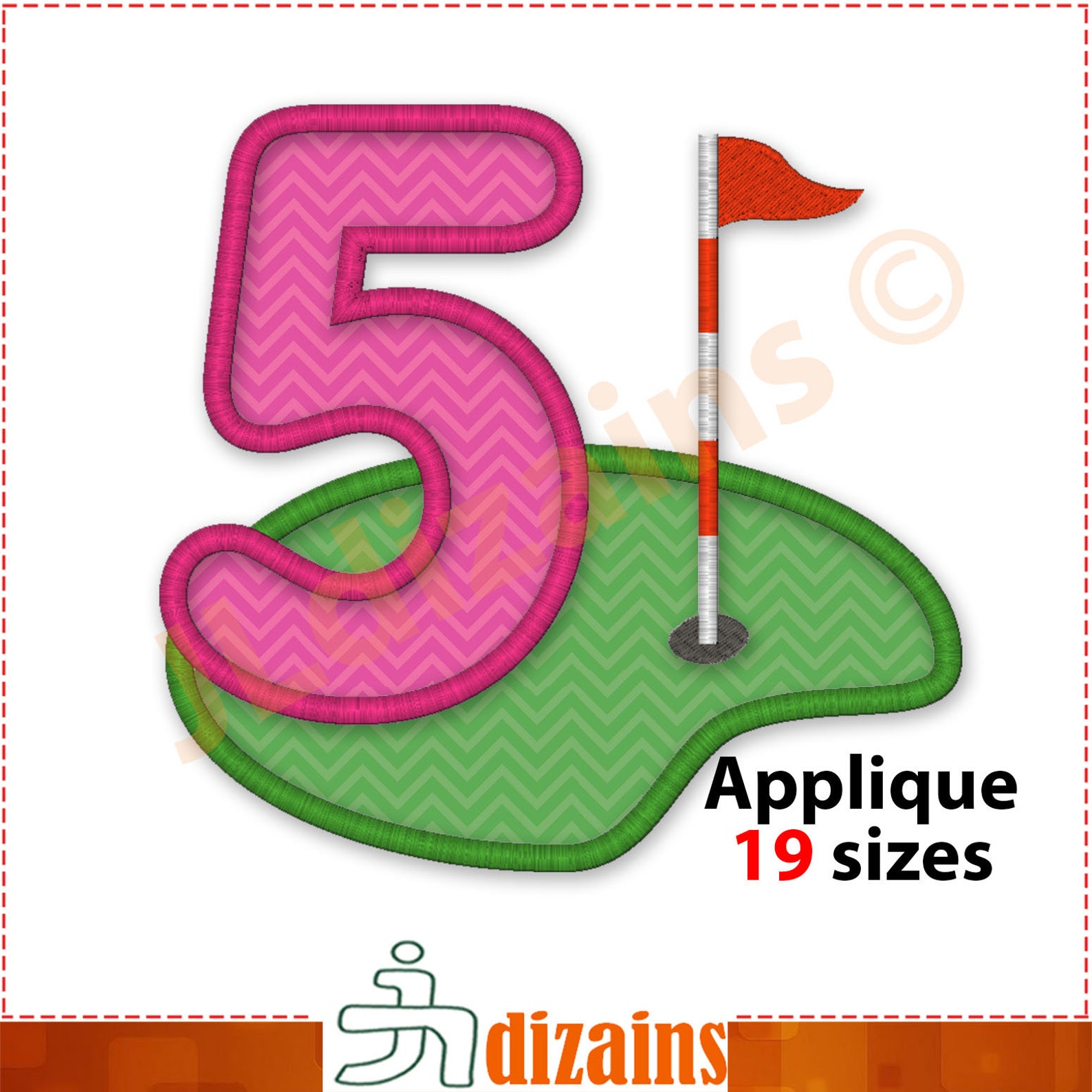 Golf Number Embroidery Applique Design Set. Golf Numbers | Etsy