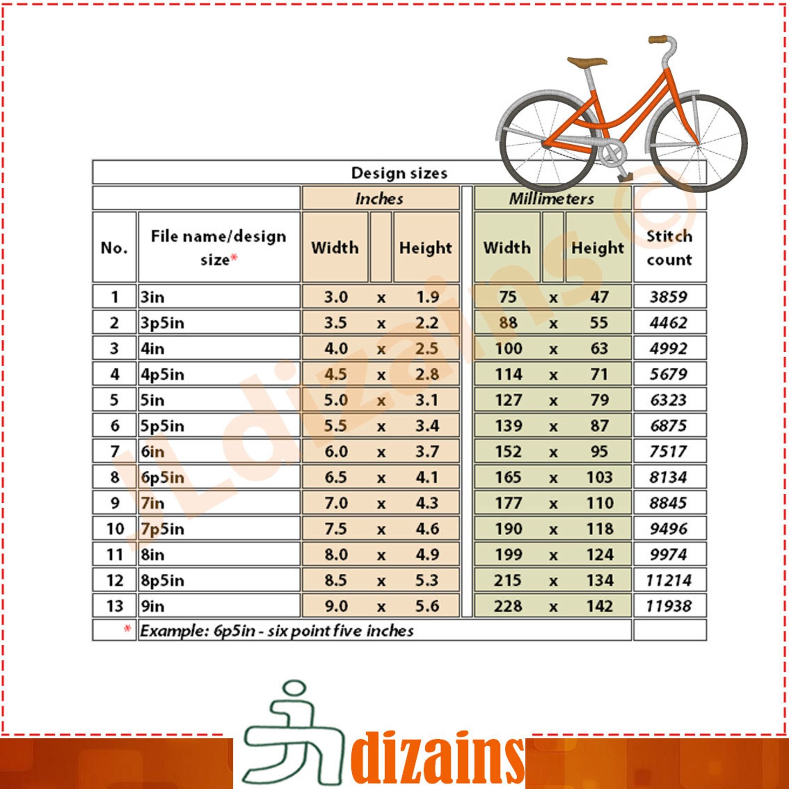 Bicycle Embroidery Design. Embroidery Designs Bicycle. Bike Embroidery ...