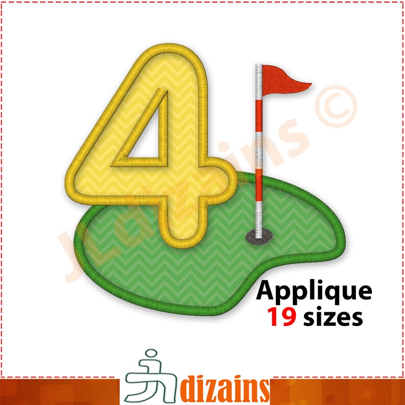 Golf Number Embroidery Applique Design Set. Golf Numbers Embroidery ...