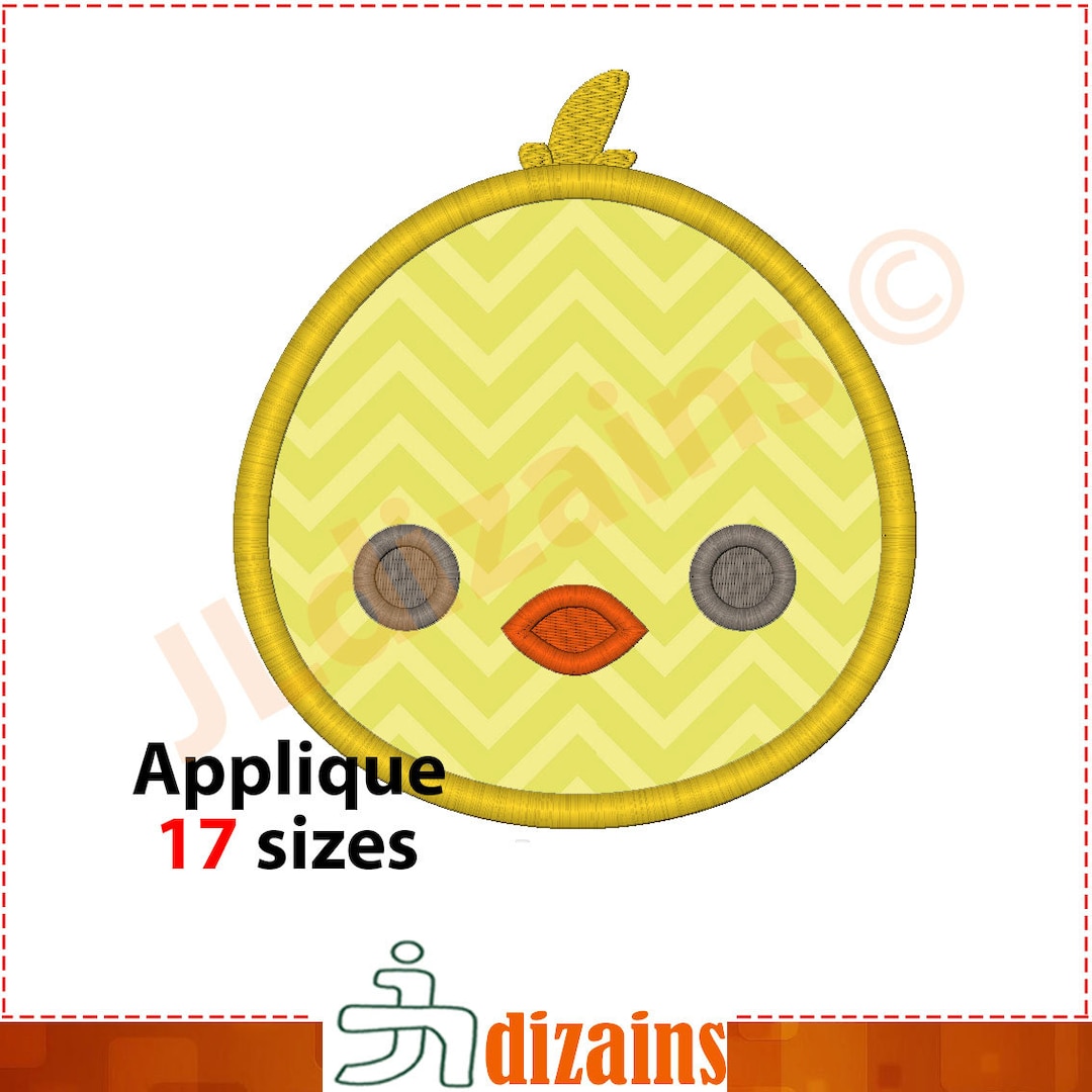 Chick Applique Design. Chick Embroidery Design. Applique Embroidery ...