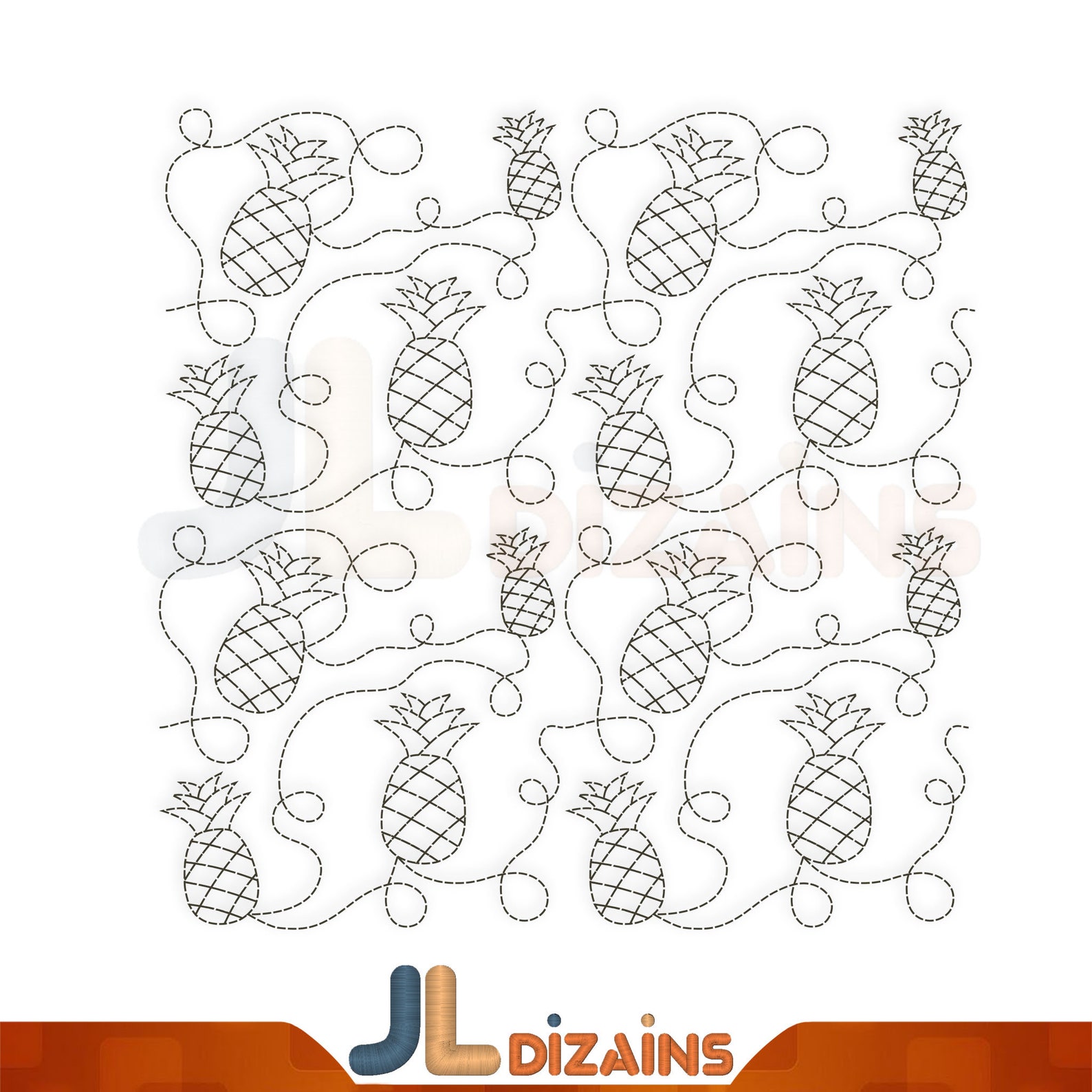 Pineapple Quilt Block Machine Embroidery Design. Pineapple Quilt Block ...