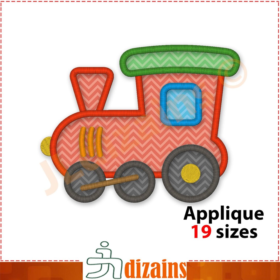 Train Applique Embroidery Design. Train Embroidery Design. Train ...