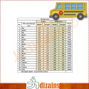 School Bus Applique Embroidery Design. School Bus Applique Design ...
