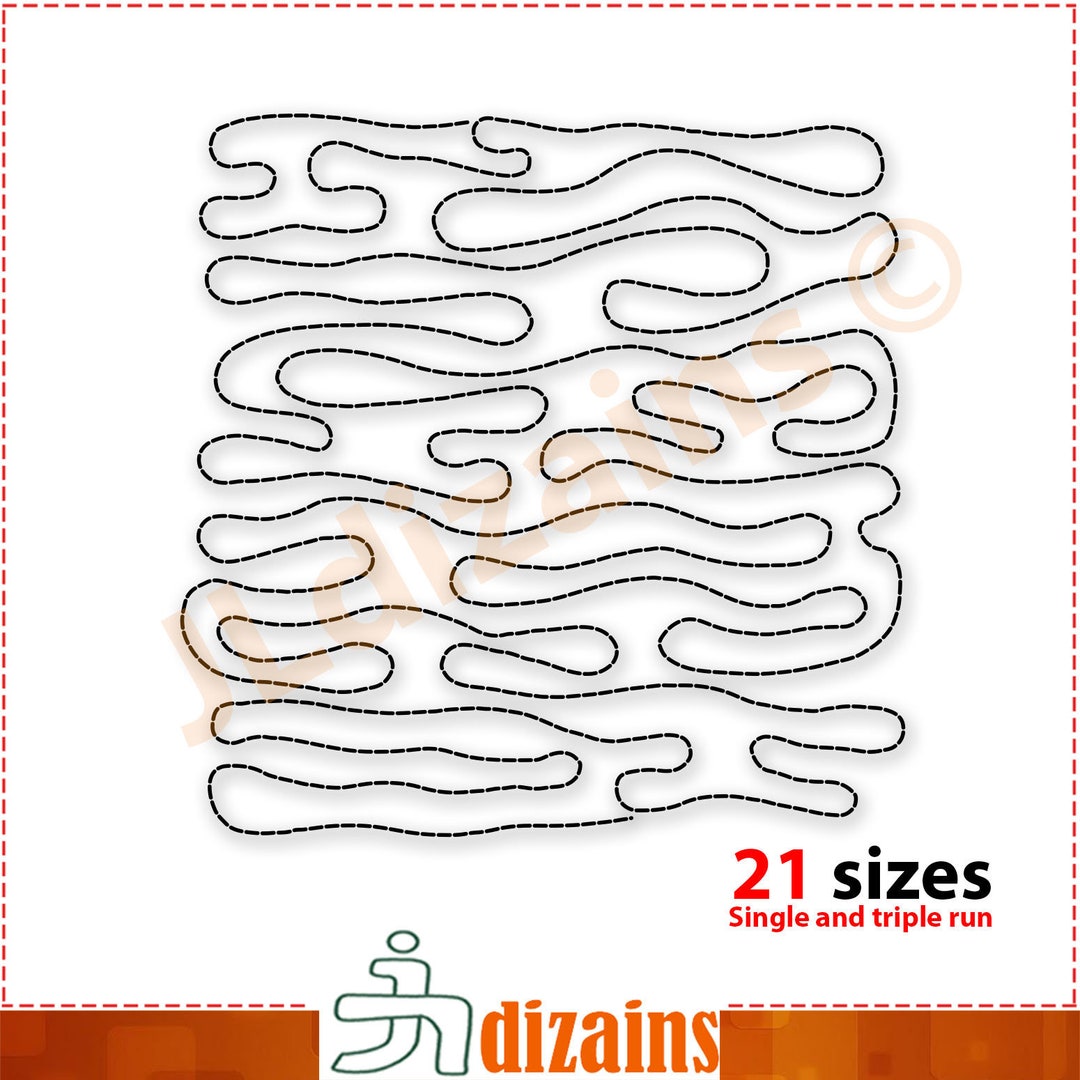Stipple Quilting Block Embroidery Design. Quilt Block Embroidery Design ...