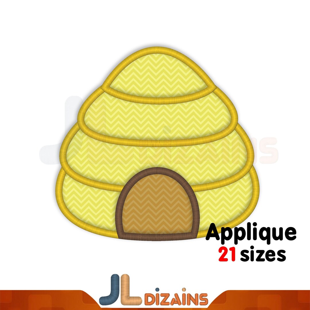 Beehive Applique Embroidery Design. Beehive Embroidery Design. Bee Hive ...