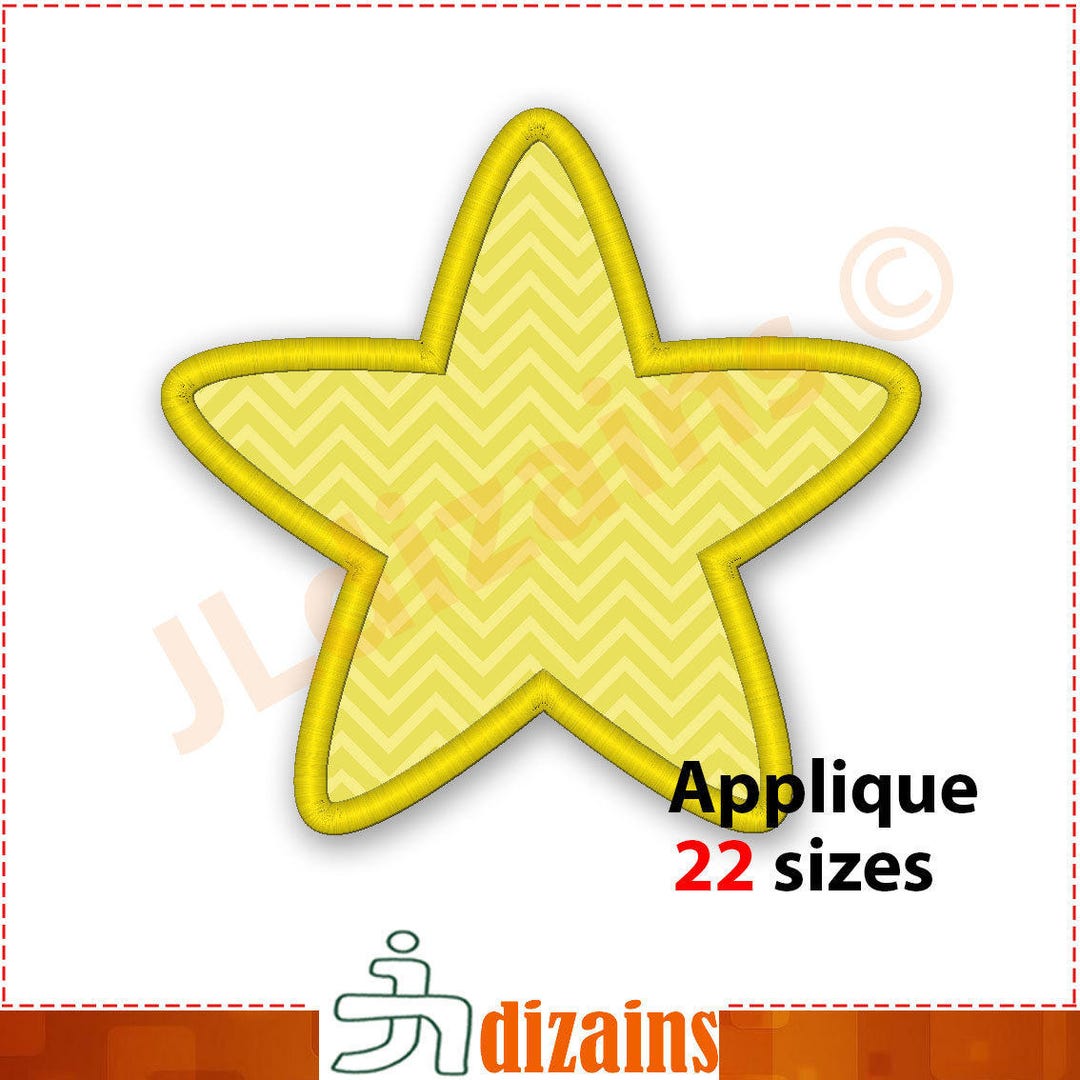 Star Applique Design. Star Embroidery Design. Embroidery Applique Star ...