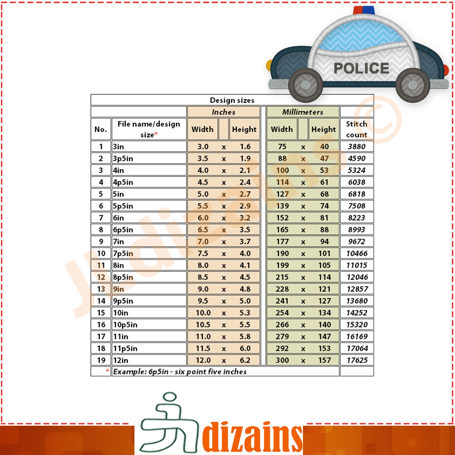 Police Car Applique Embroidery Design. Machine Embroidery. 19 Sizes and ...