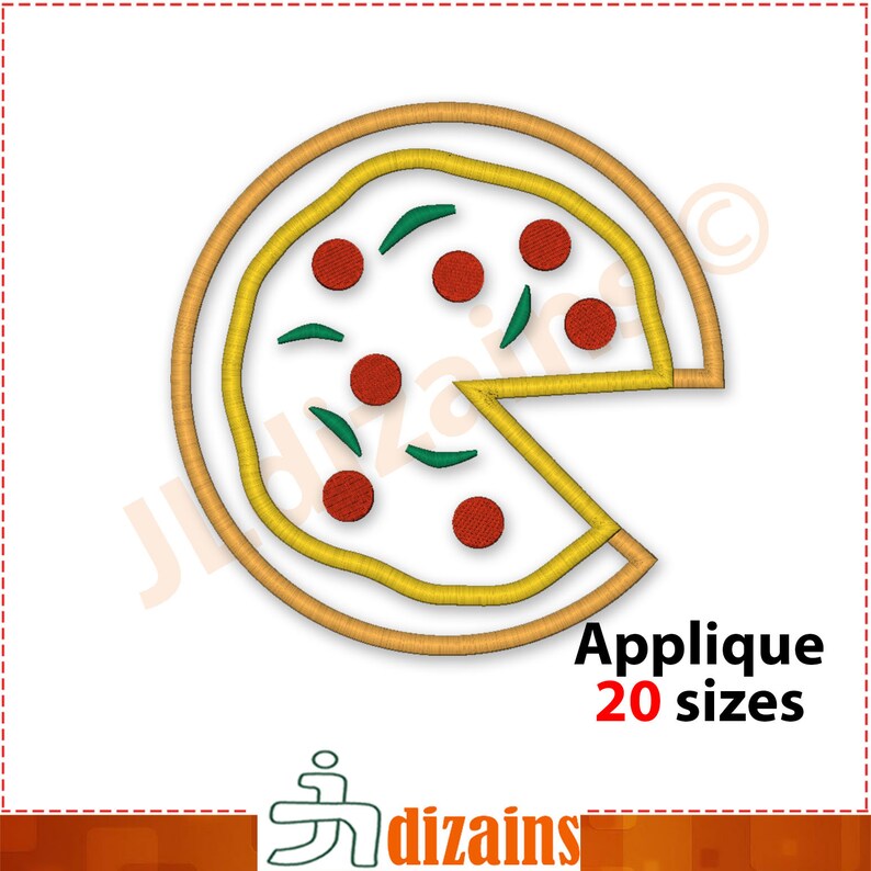 Pizza Embroidery Applique Design. Pizza Applique. Pizza - Etsy