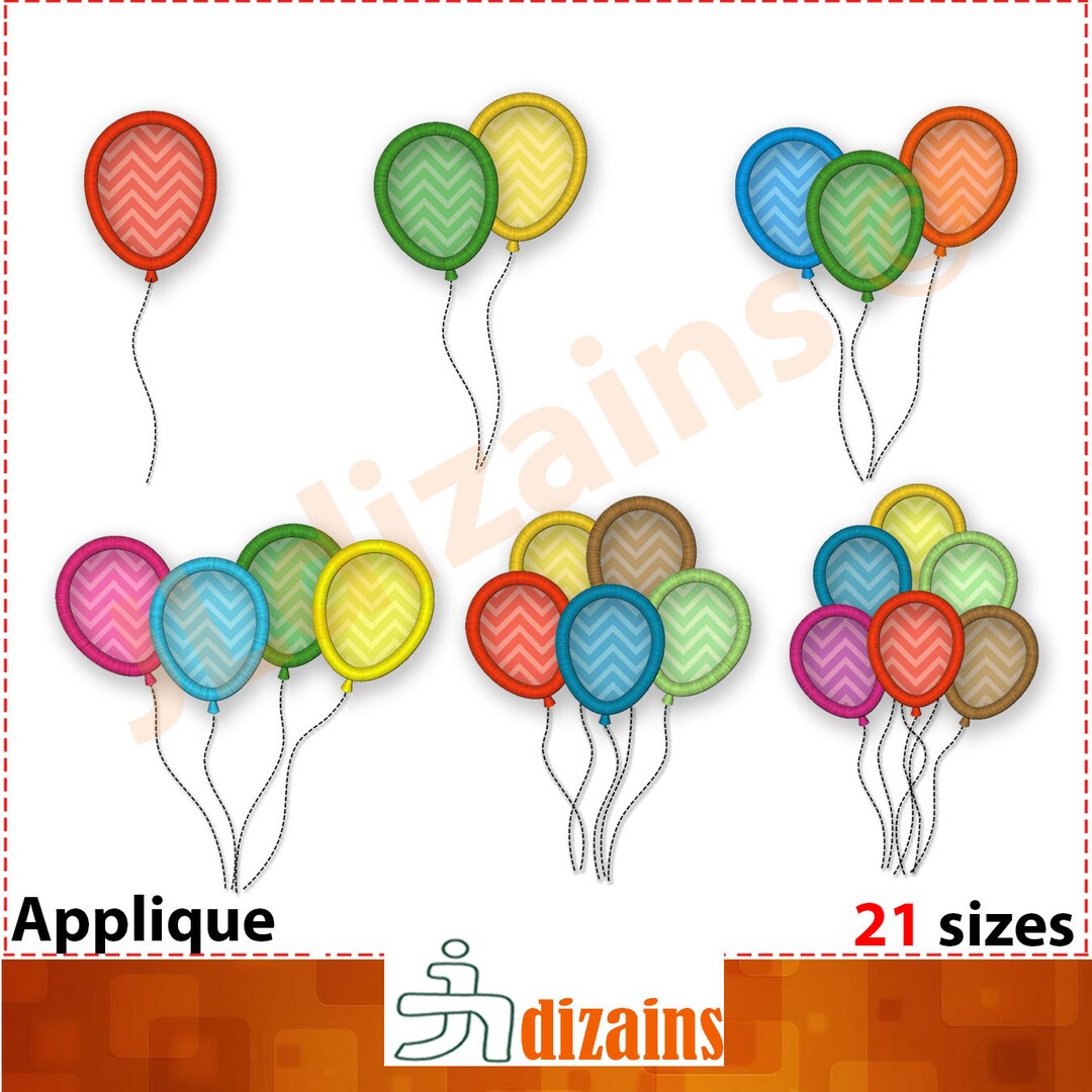 Balloons Applique Embroidery Designs. Balloons Embroidery Designs ...