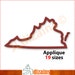 Virginia State Applique Embroidery Design. Virginia Machine Embroidery ...