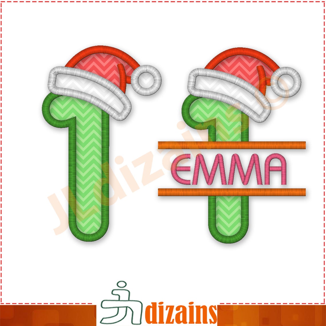 Christmas Number One Applique Embroidery Design. My First - Etsy