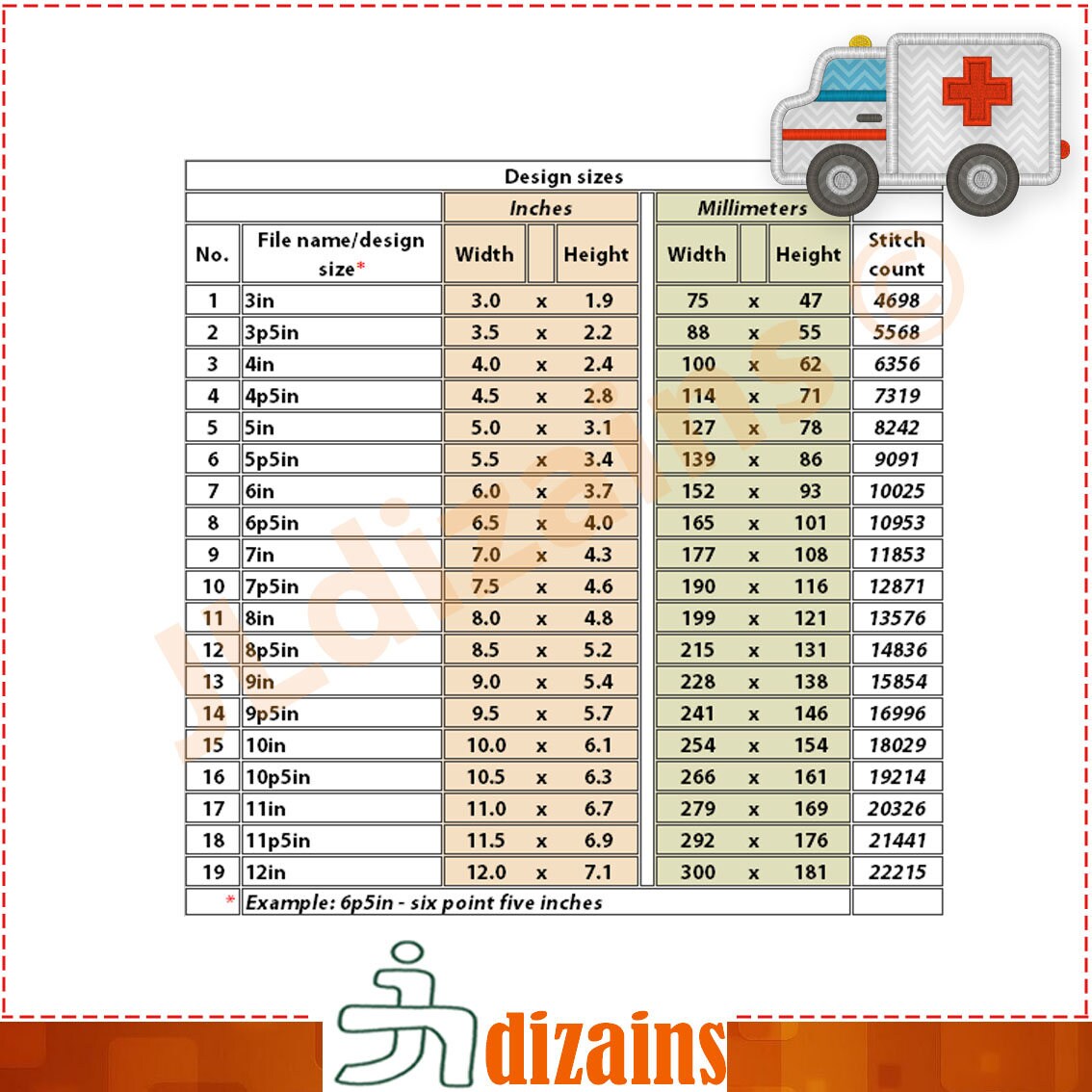 Ambulance Applique Design. Ambulance Applique Embroidery | Etsy