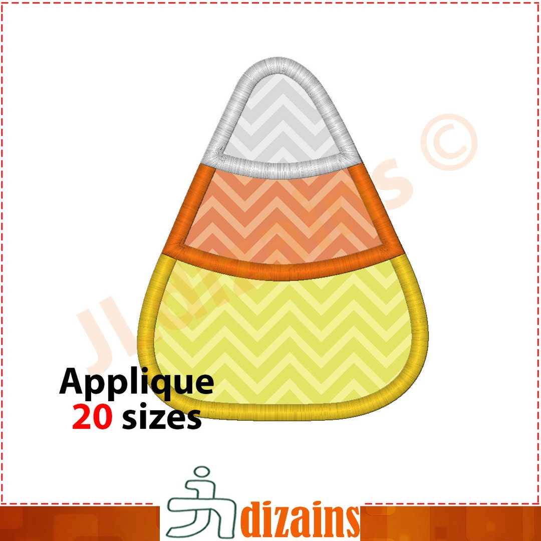 Candy Corn Applique Design. Candy Corn Embroidery Design. Embroidery ...