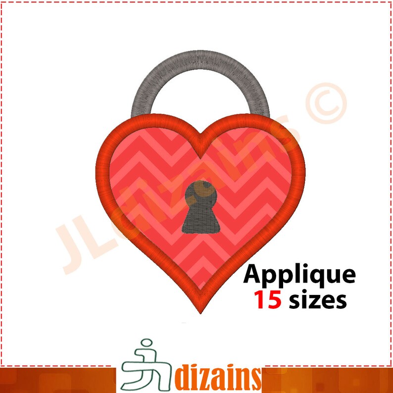 Love Lock Applique Design. Lock Embroidery Design. Embroidery - Etsy