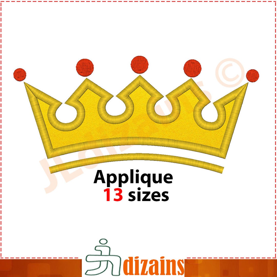 Crown Embroidery Design. Crown Applique Design. Embroidery Applique ...