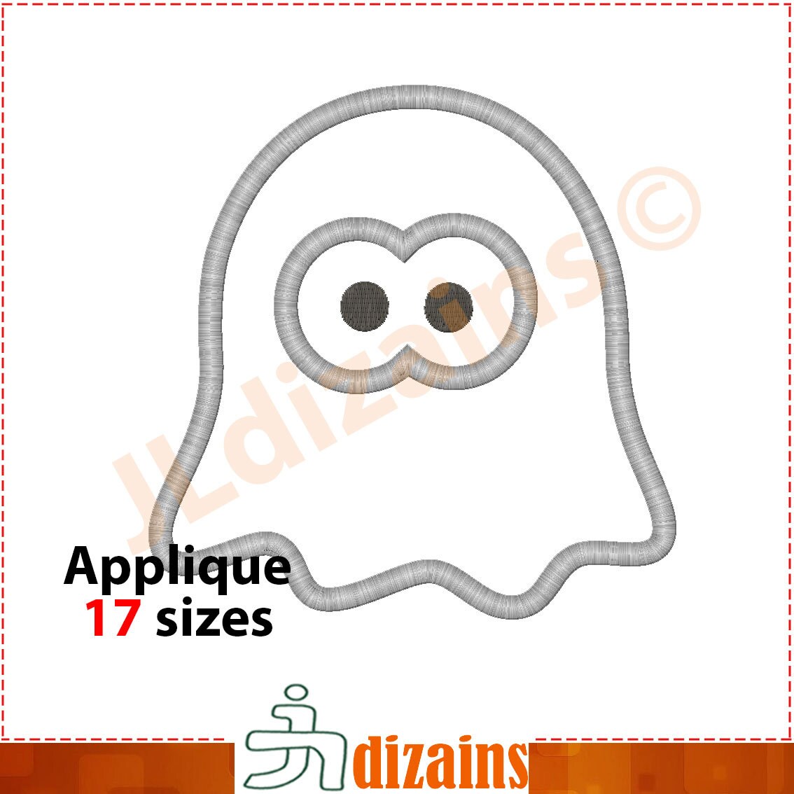 Ghost Applique Design. Ghost Embroidery Design. Embroidery Halloween ...
