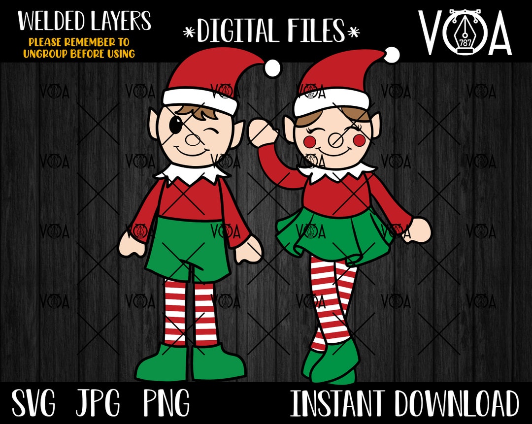 Christmas Elves SVG - Etsy