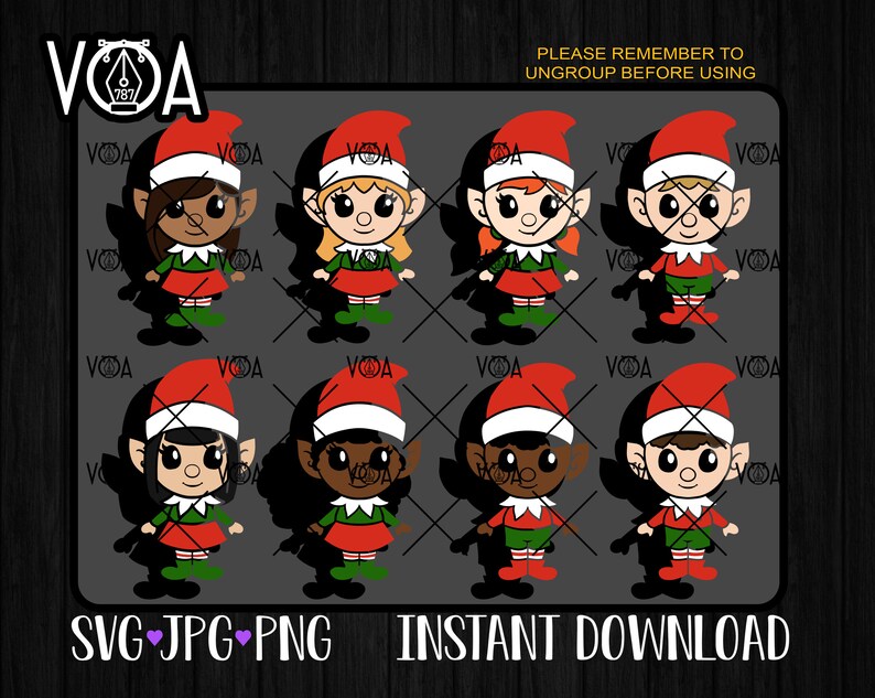 Chibi Elves - Digital File - Instant Download - Etsy