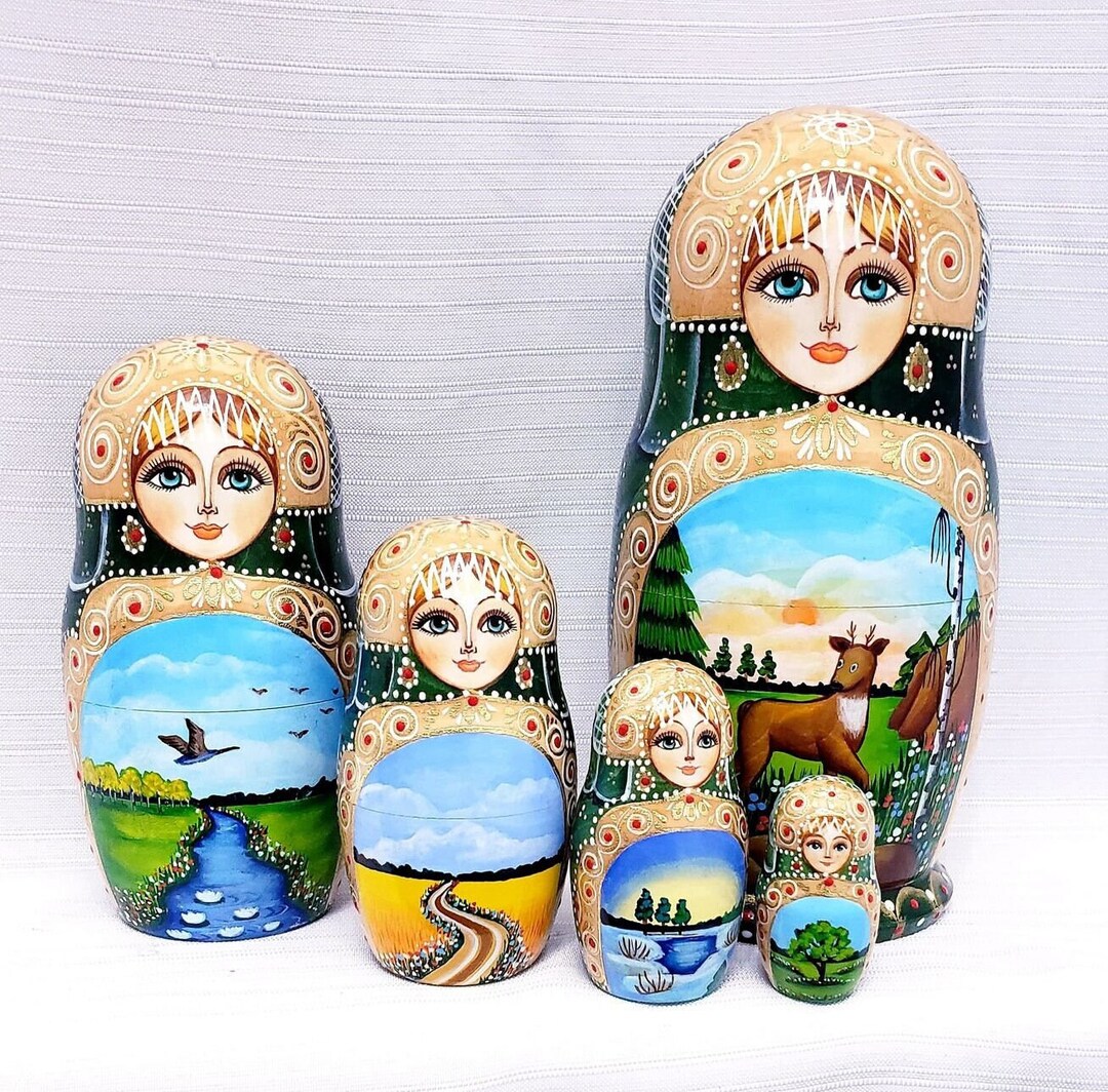 Nesting Doll Differen Seasons 5 Pieces 7 Inches Tall - Etsy