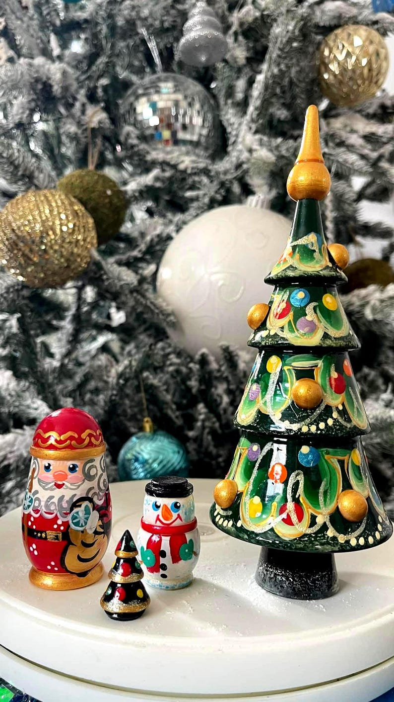 Nesting Christmas Trees 4 Pcs 9 Inches Tall - Etsy