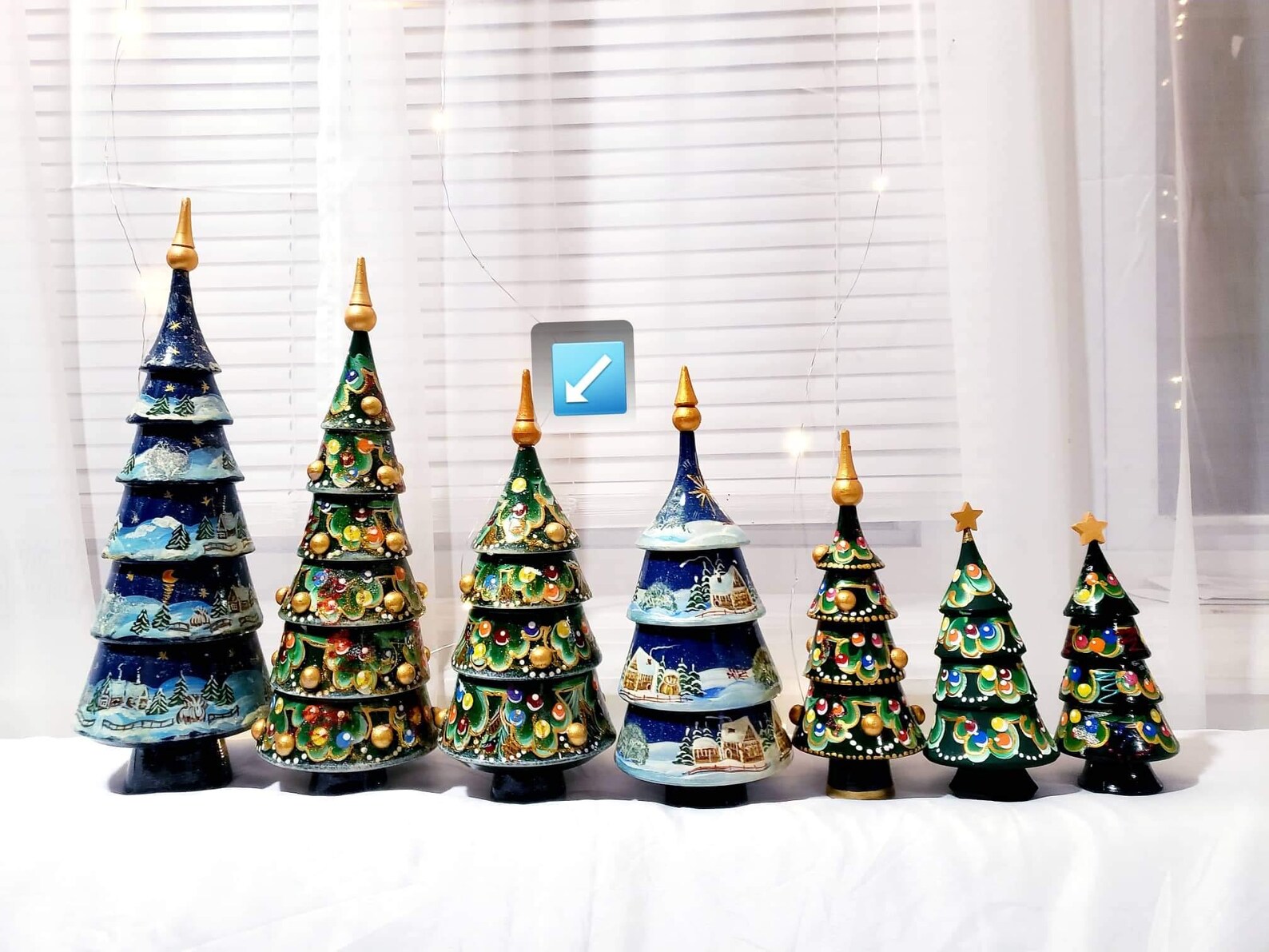 Unique Wooden Nesting Christmas Trees 15-16 Inches Tall - Etsy