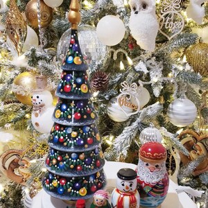 Unique Wooden Nesting Christmas Trees 15-16 Inches Tall - Etsy