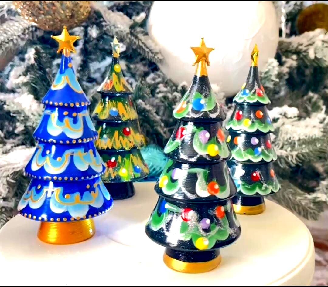 Nesting Christmas Tree 3 Pcs 6 Inches Tall - Etsy