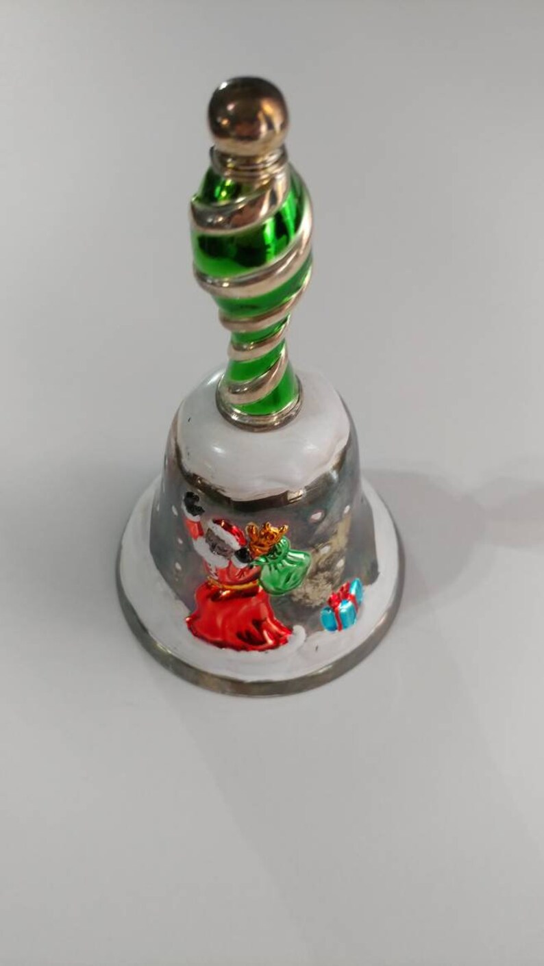 Silver Plated Santa Claus Bell Holiday Collection by Godinger Christmas ...