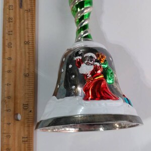 Silver Plated Santa Claus Bell Holiday Collection by Godinger Christmas ...
