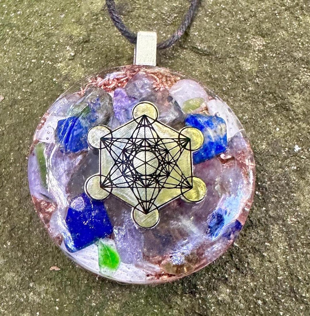 Customizable Orgonite Pendant: Emerald, Tanzanite, Lapis EMF Shield - Etsy